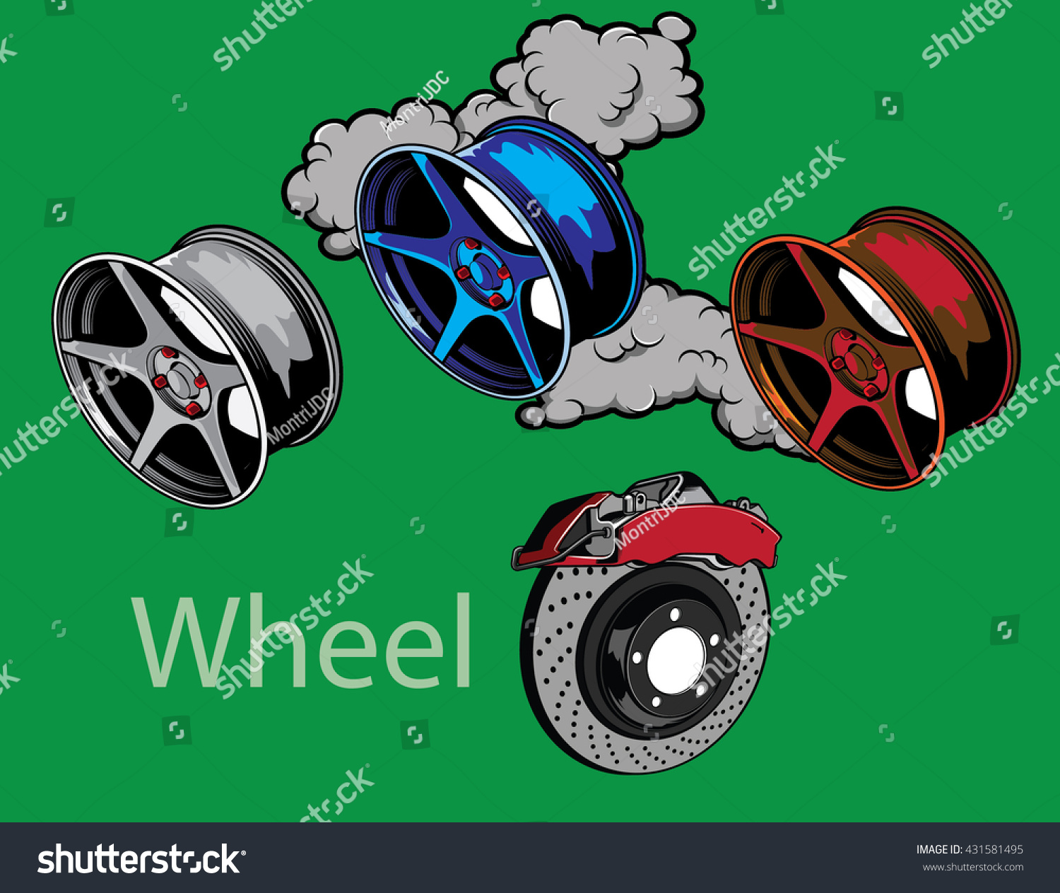 Alloy Wheels Graphic Stock Vector (Royalty Free) 431581495