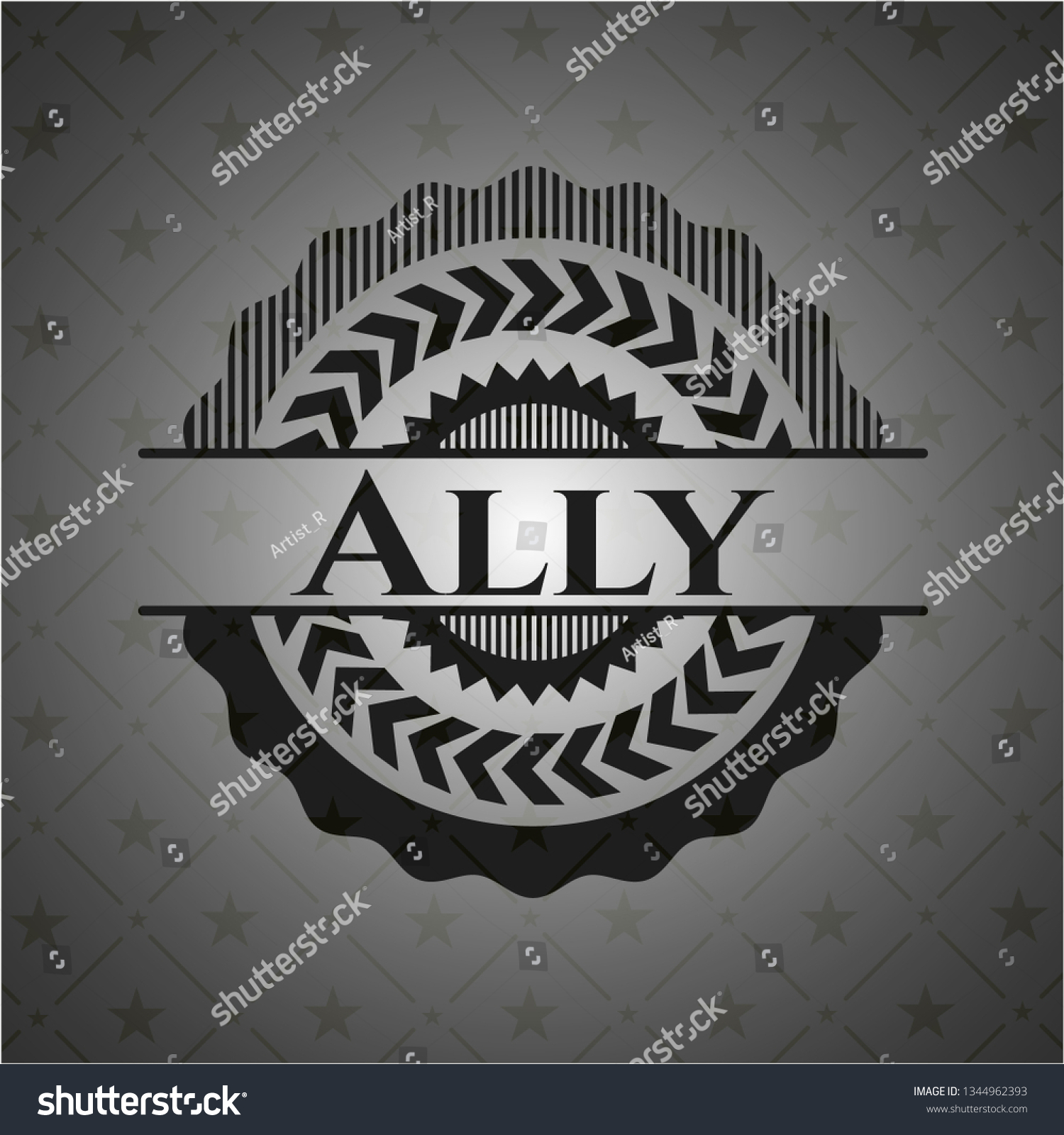 Ally Dark Emblem Retro Stock Vector (Royalty Free) 1344962393 ...