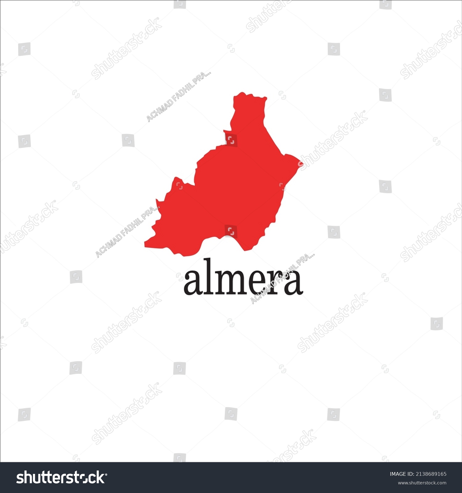 Almera Map On White Background Stock Vector (Royalty Free) 2138689165 ...