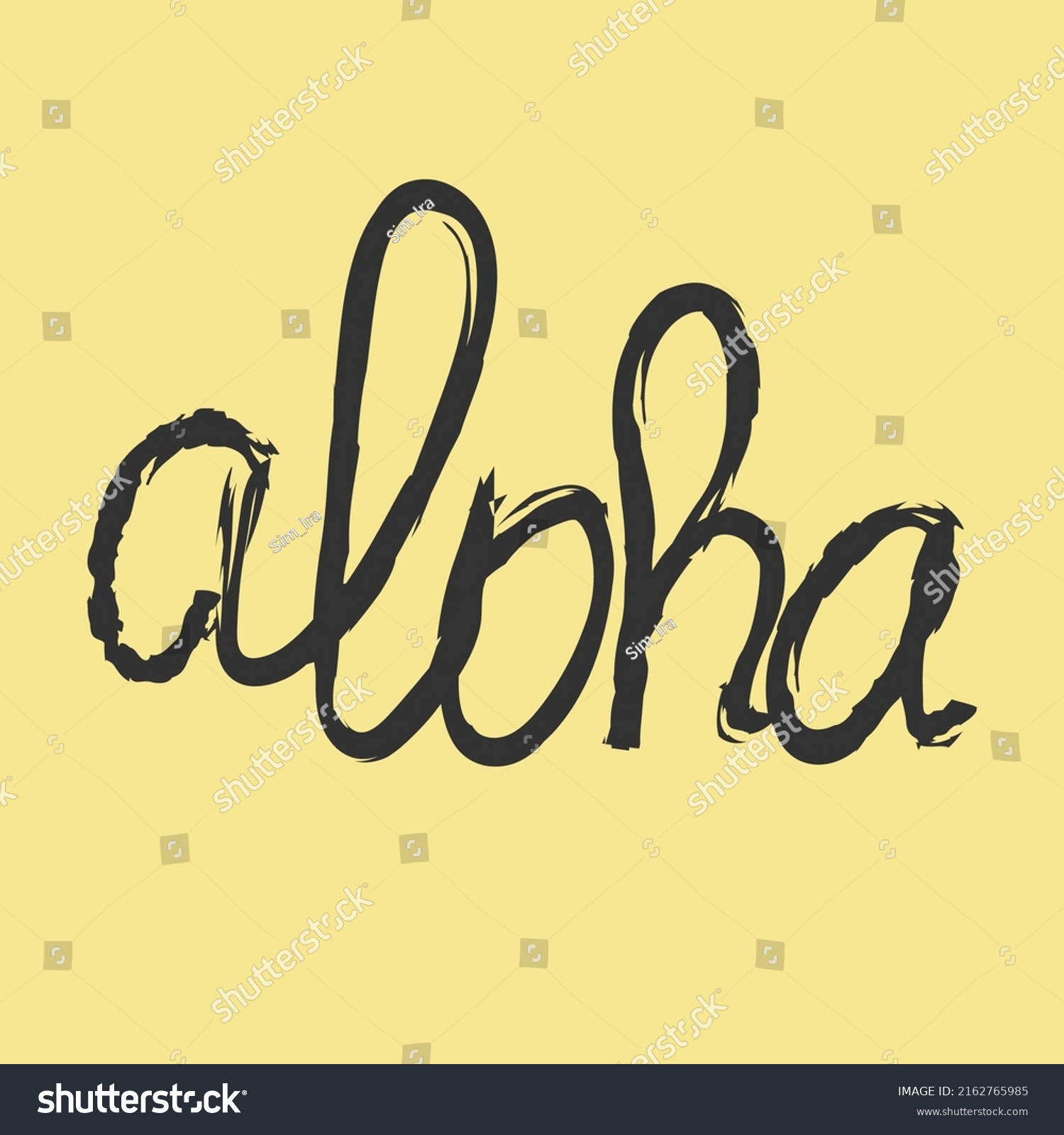 Aloha Brush Writing Vector Illustration Stock Vector (Royalty Free ...