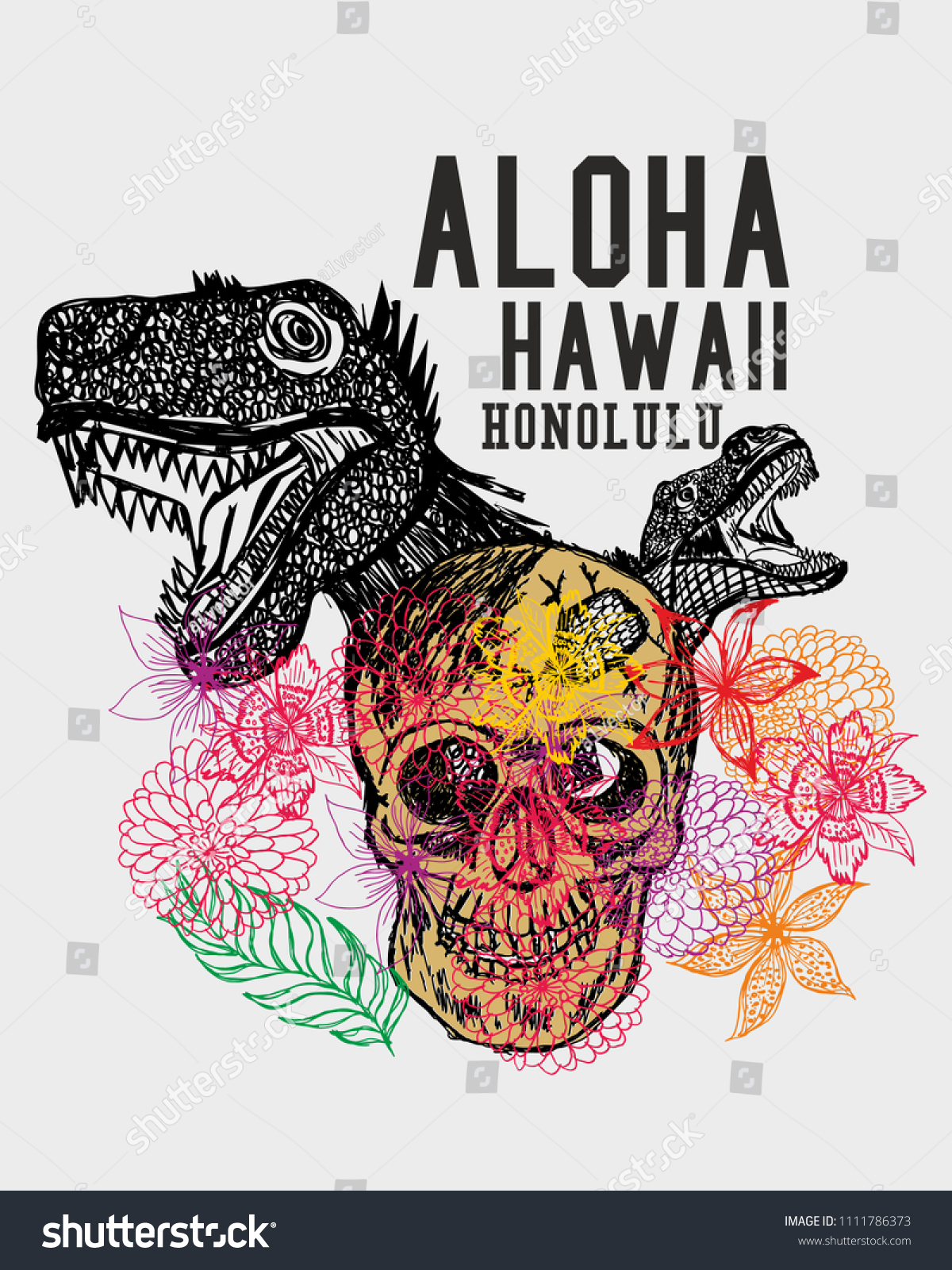 Aloha Graphic Design Vector Art Stock Vector (Royalty Free) 1111786373 ...