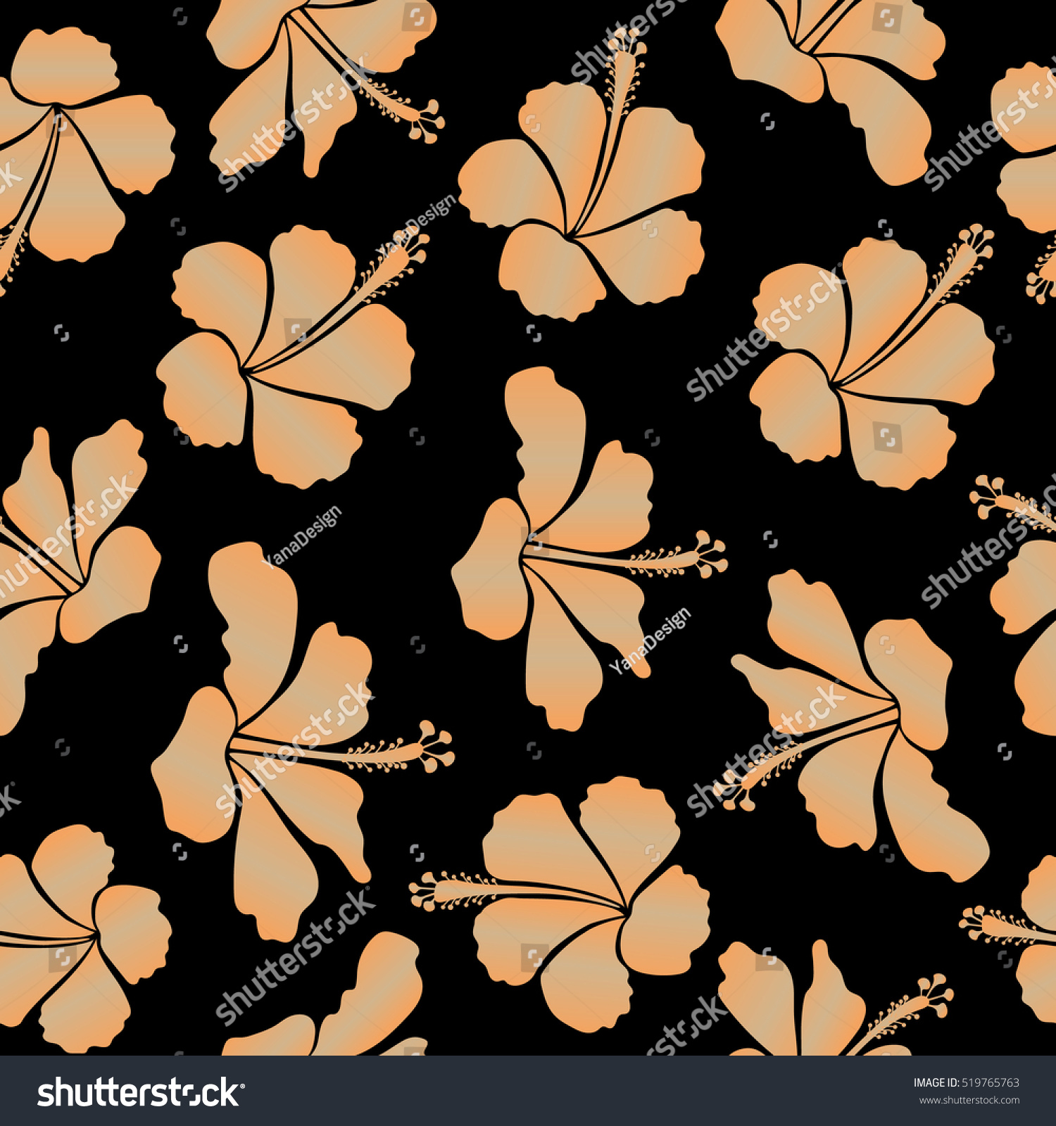 Aloha Hawaiian Shirt Vector Hibiscus Pattern Vector De Stock Libre De