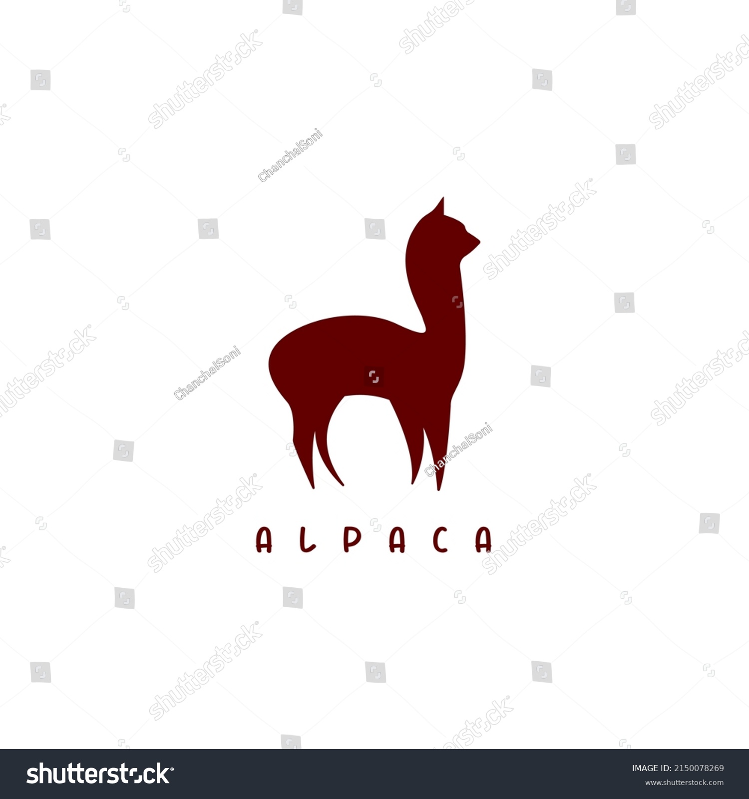 Alpaca Logo Outline Logo Design Vector Stock Vector (Royalty Free ...