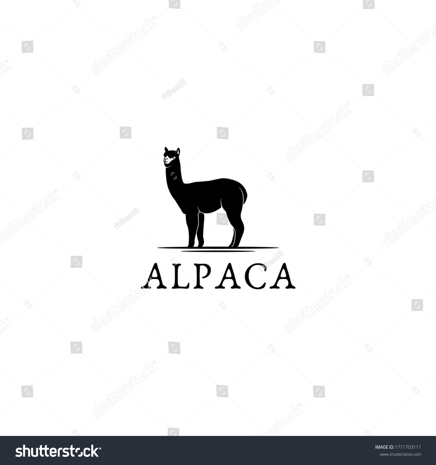 Alpaca Logo Silhouette Vector: เวกเตอร์สต็อก (ปลอดค่าลิขสิทธิ์) 1771703111
