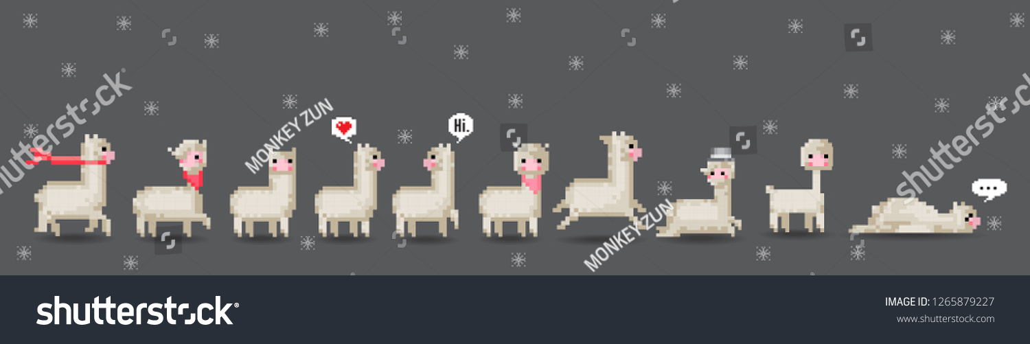 103 Pixel lama Images, Stock Photos & Vectors | Shutterstock