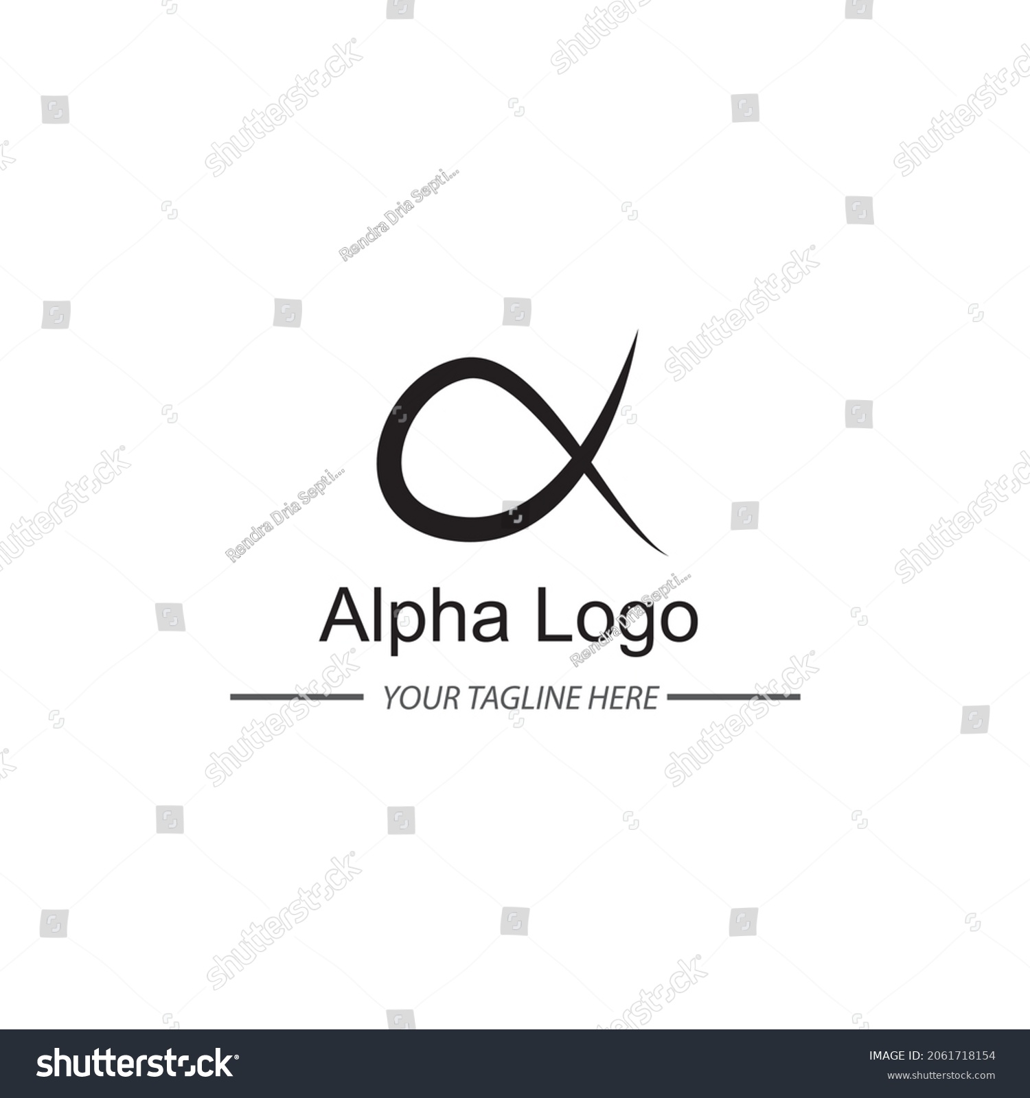 Alpha Logo Simple Design Best Editalble Stock Vector (Royalty Free ...
