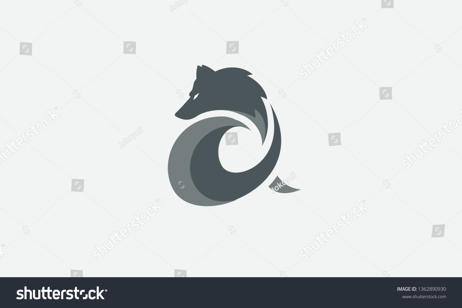 Alpha Wolf Symbol Logo Vector Illustration 스톡 벡터(로열티 프리) 1362890930