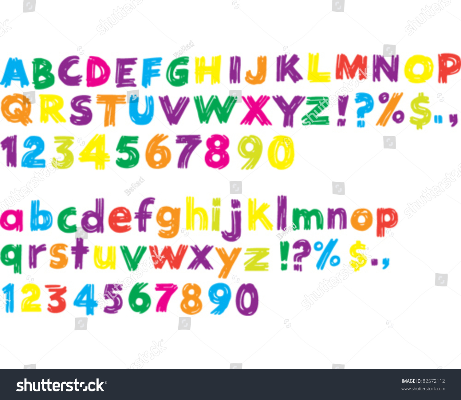 Alphabet Stock Vector Illustration 82572112 : Shutterstock