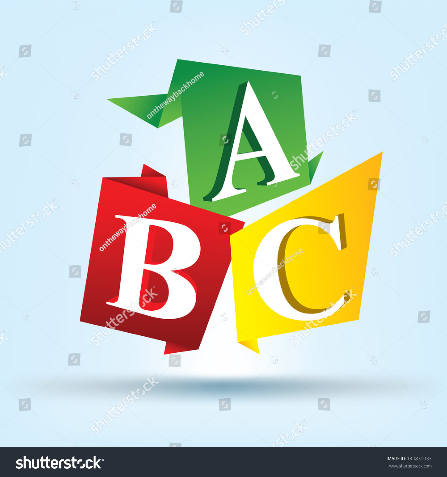 Alphabet B C Vector Illustration: vector de stock (libre de regalías ...