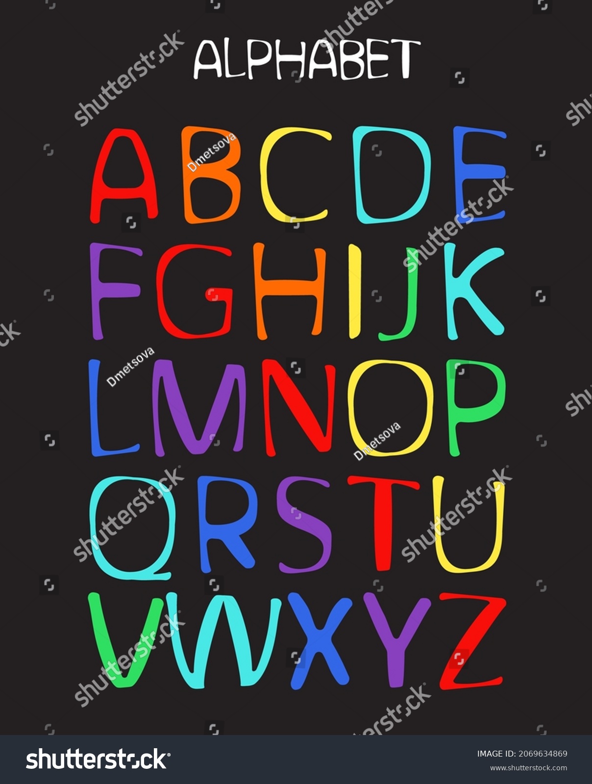 Alphabet Abc Letter Vector Illustration Stock Vector (Royalty Free ...