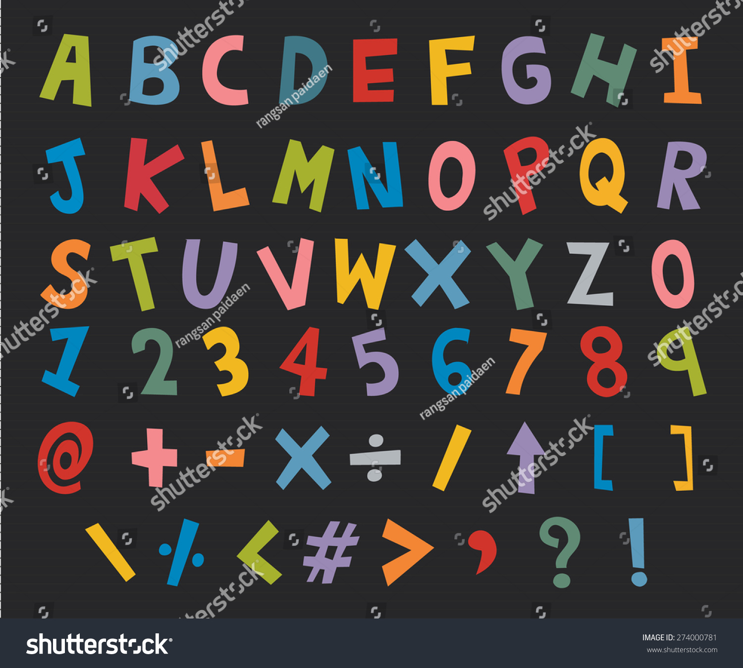 Alphabet Cartoon Vector: vector de stock (libre de regalías) 274000781 ...