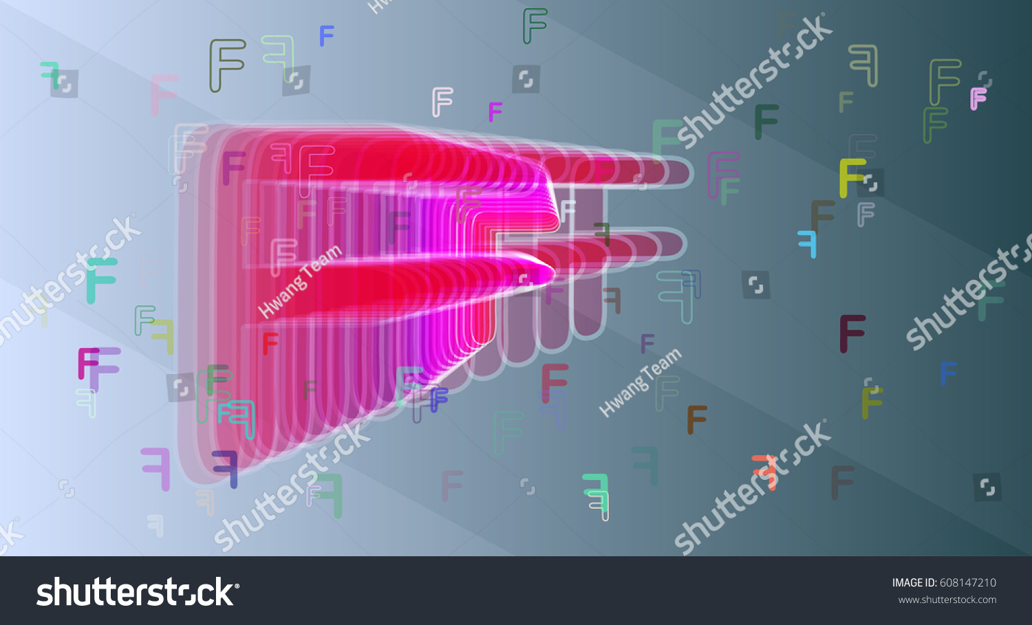 Alphabet F Template Design Stock Vector (Royalty Free) 608147210 ...