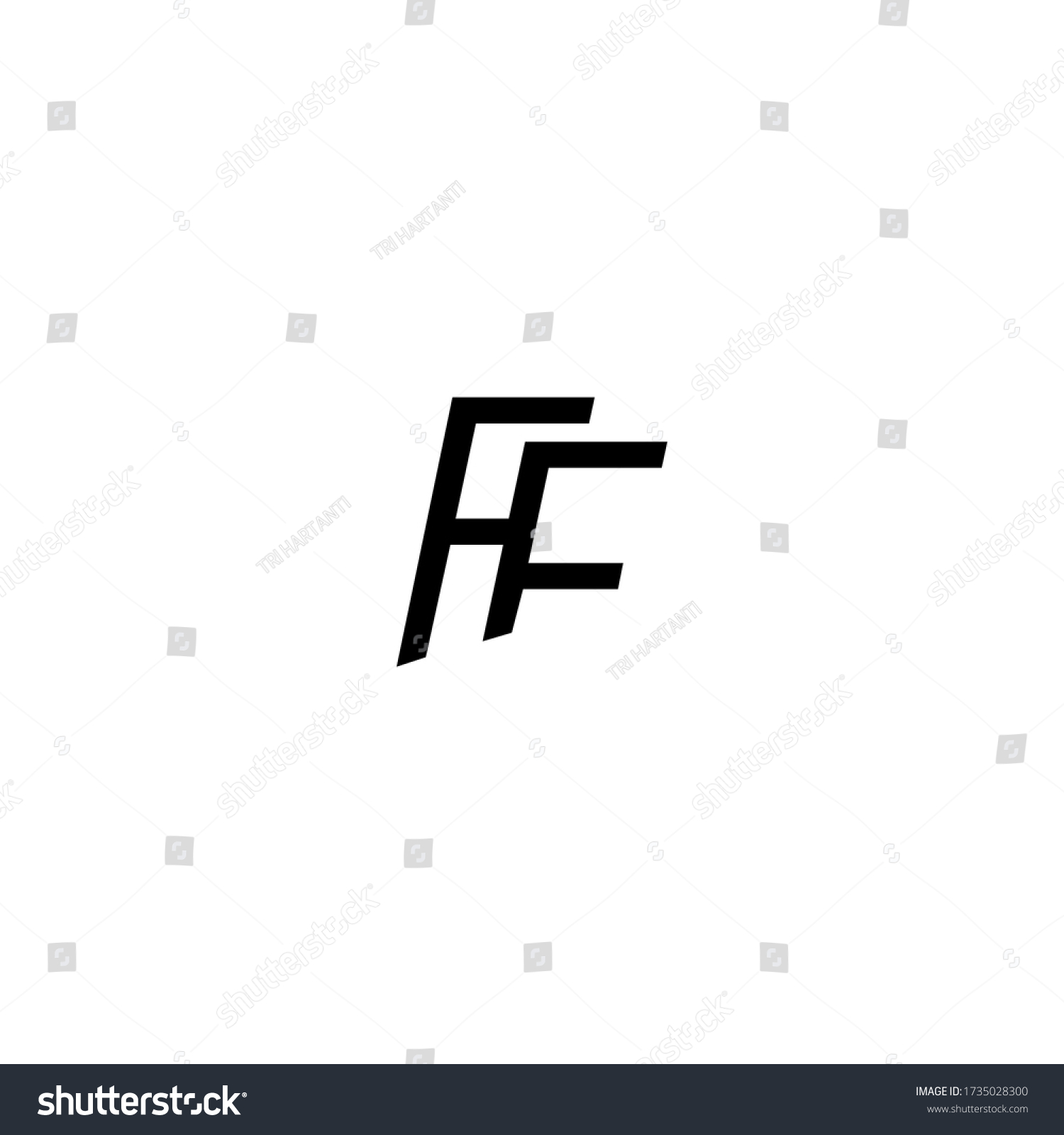Alphabet Ff New Logo Vector Stock Vector (Royalty Free) 1735028300 ...