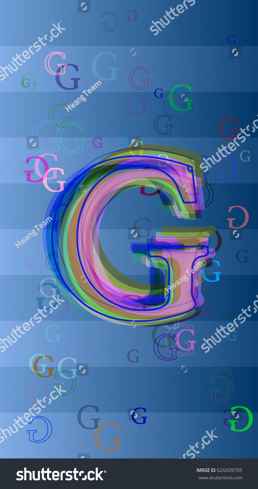 Alphabet G Background Idea Stock Vector (Royalty Free) 626609705
