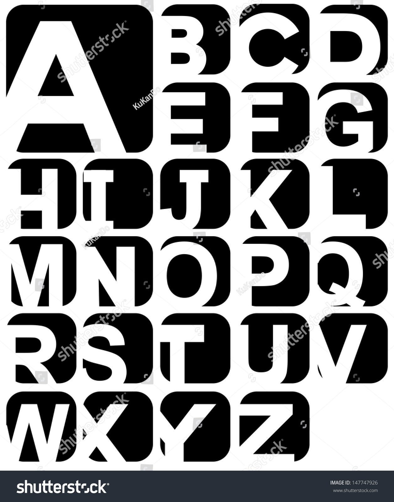 Alphabet Icon Set Stock Vector (Royalty Free) 147747926