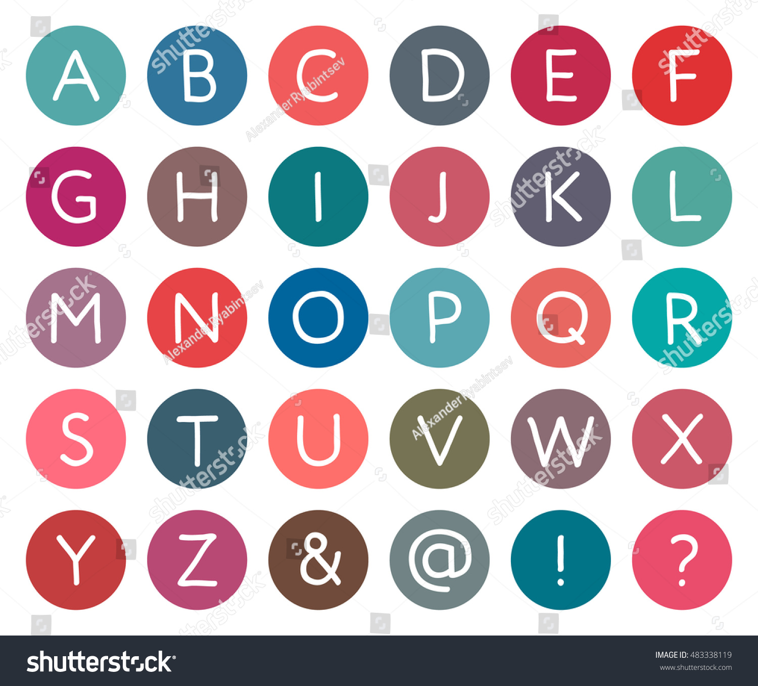 Alphabet Icons Stock Vector (Royalty Free) 483338119 | Shutterstock