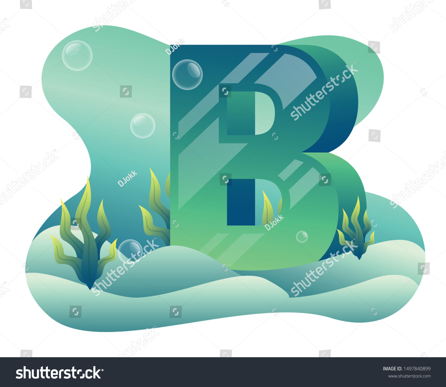 Alphabet Initial Background Clip Art B Stock Vector (Royalty Free ...