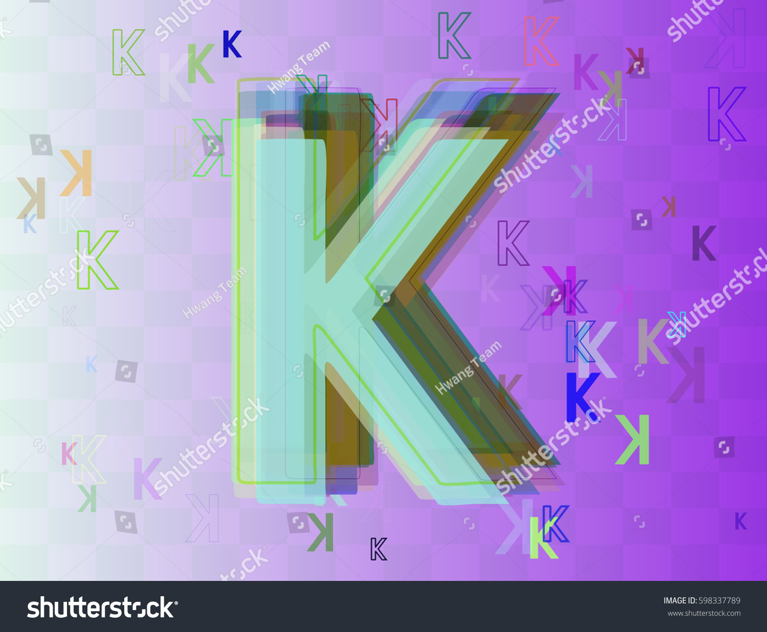 Alphabet K Idea Texture Stock Vector (Royalty Free) 598337789 ...