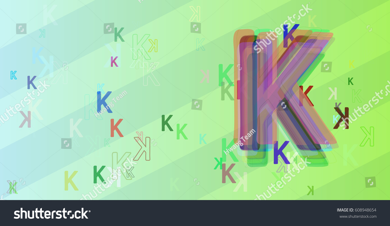 Alphabet K Texture Template Stock Vector (Royalty Free) 608948654