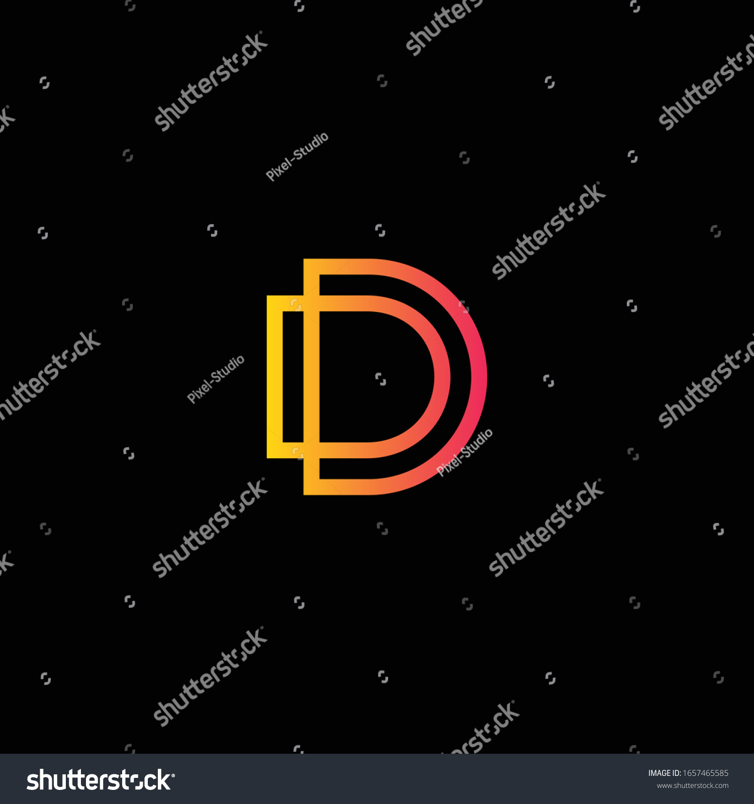 Alphabet Letter D Abstract Logo Vector Stock Vector (Royalty Free ...