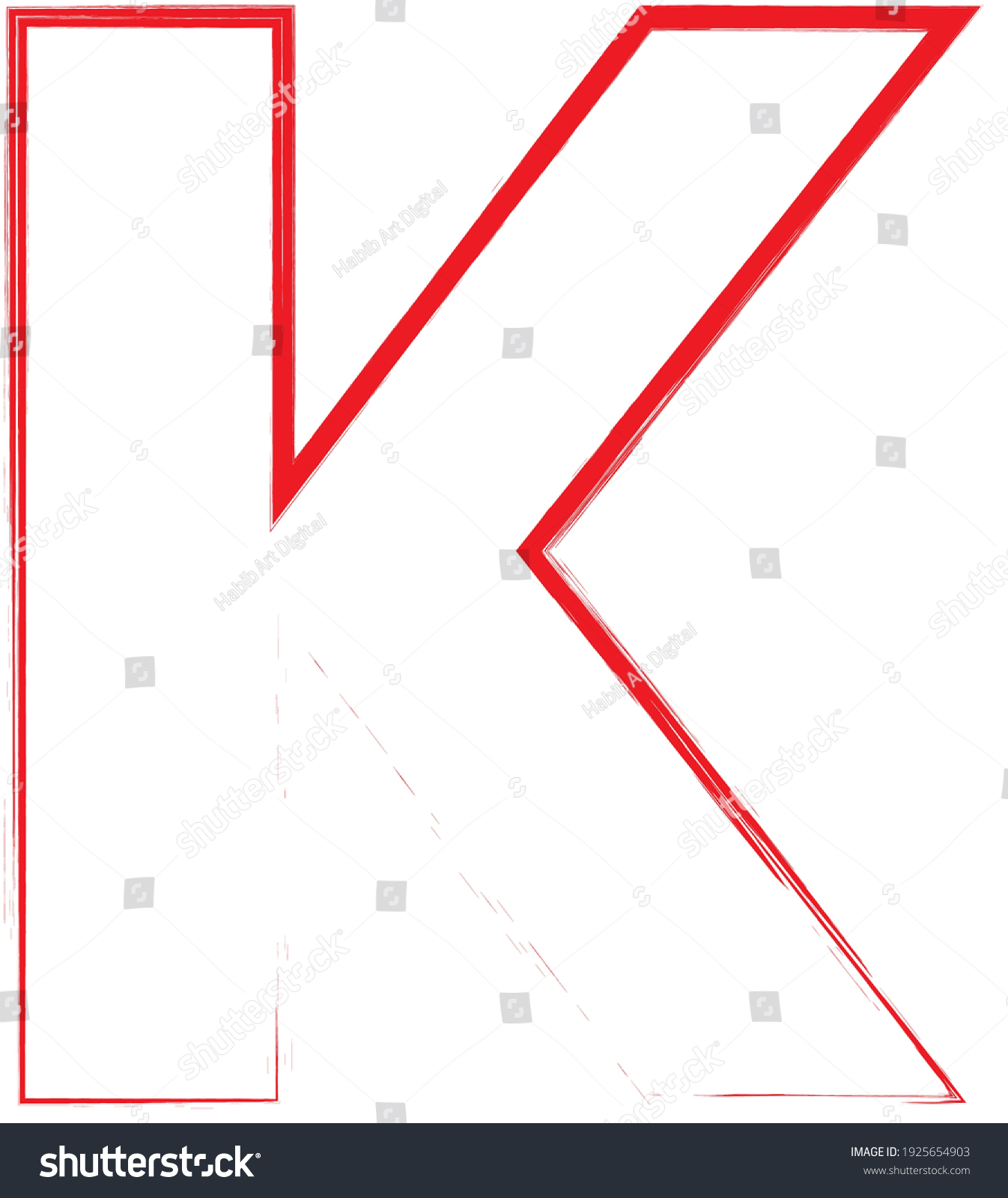 Alphabet Letter K Text Logo Stock Vector (Royalty Free) 1925654903