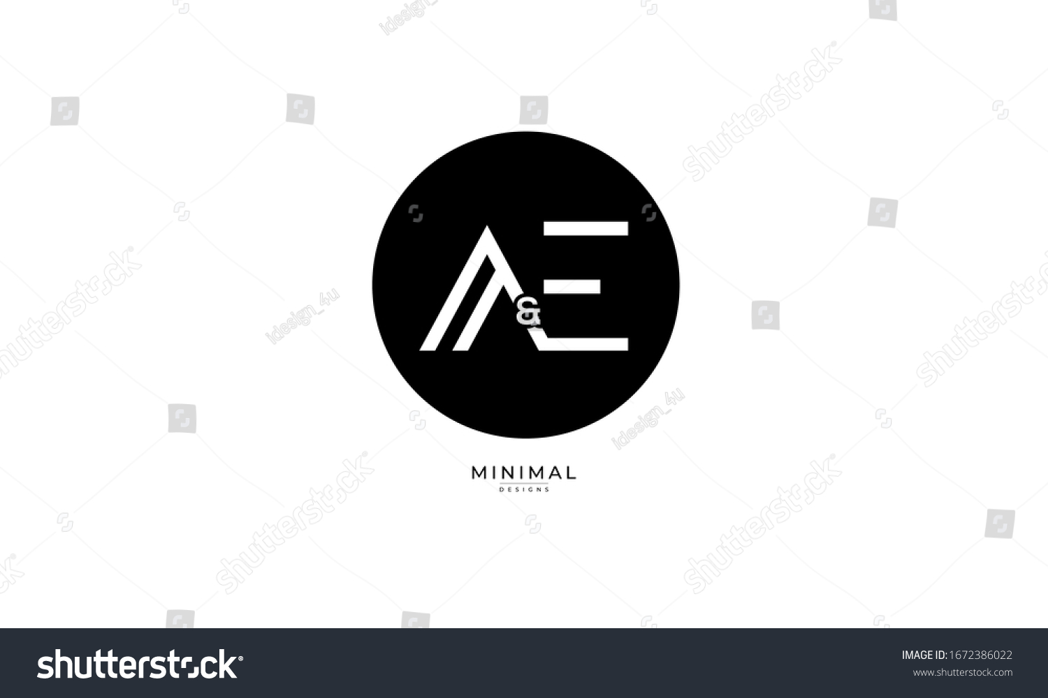 Alphabet Letter Monogram Icon Logo Ae Stock Vector (Royalty Free ...