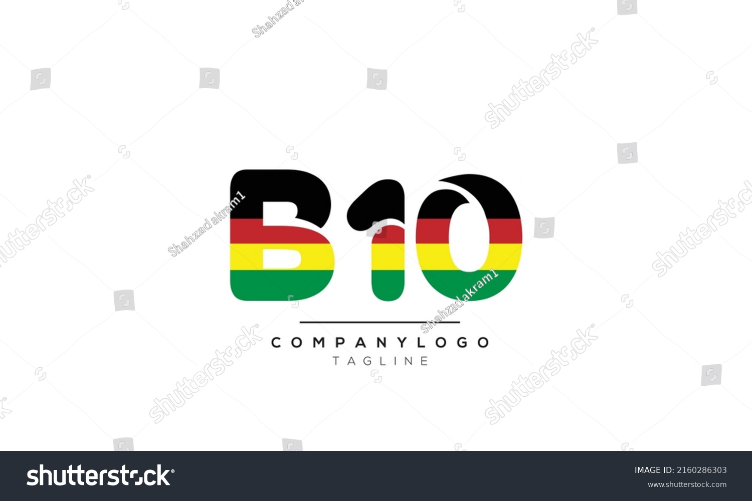 Alphabet Letters Initials Logo B10 Stock Vector (Royalty Free ...