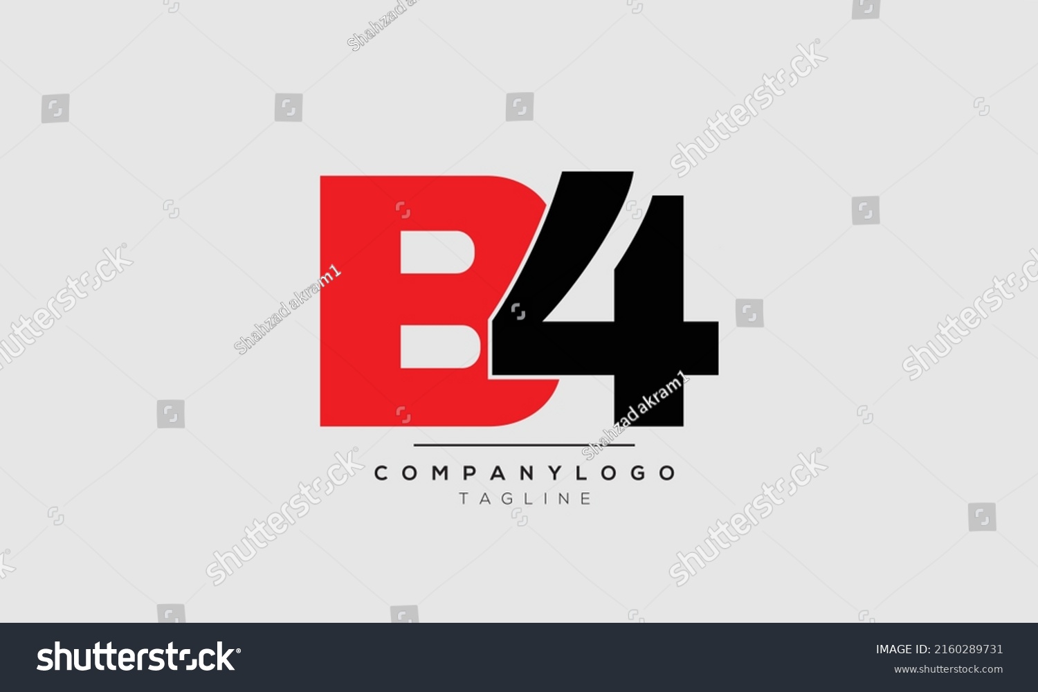 Alphabet Letters Initials Logo B4 Stock Vector (Royalty Free ...