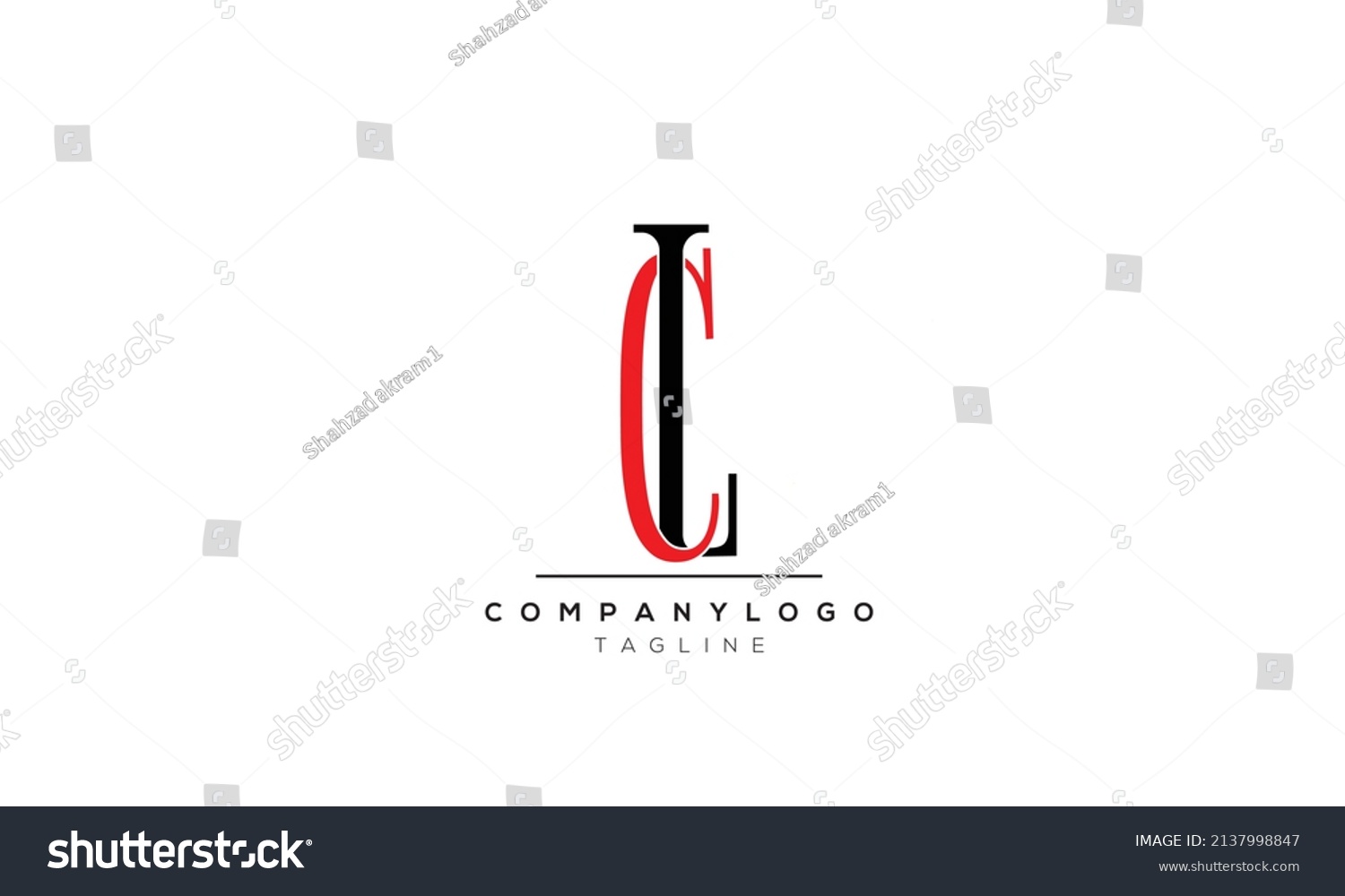 Alphabet Letters Initials Logo Cl Stock Vector (Royalty Free ...