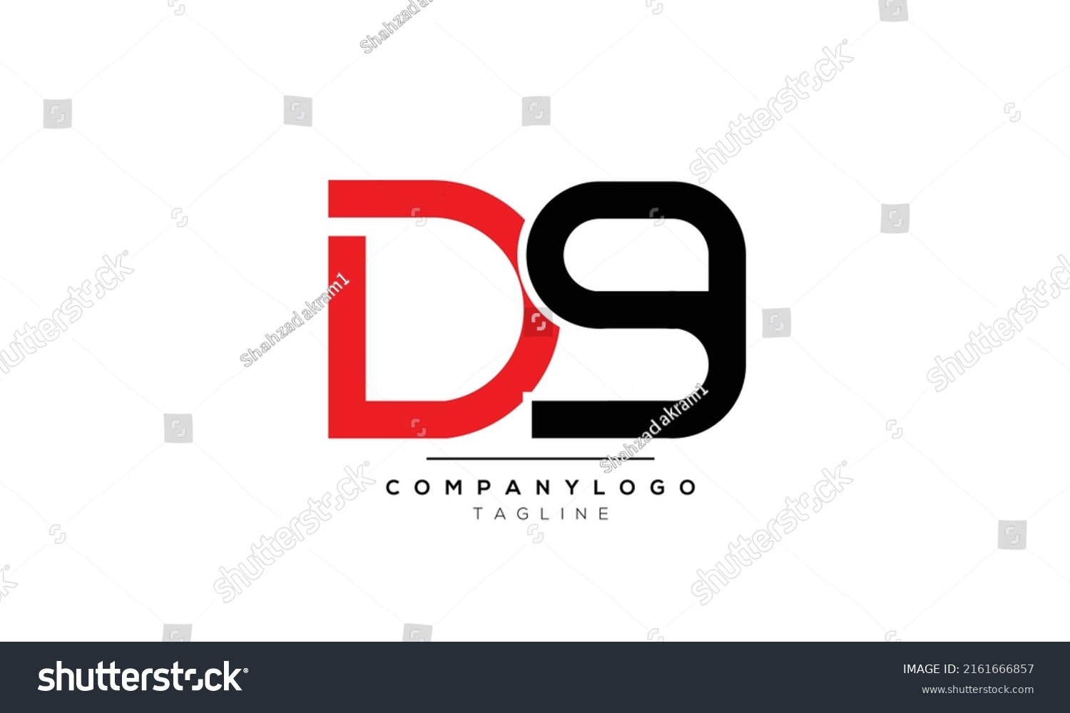 Alphabet Letters Initials Logo D9 Stock Vector (Royalty Free ...