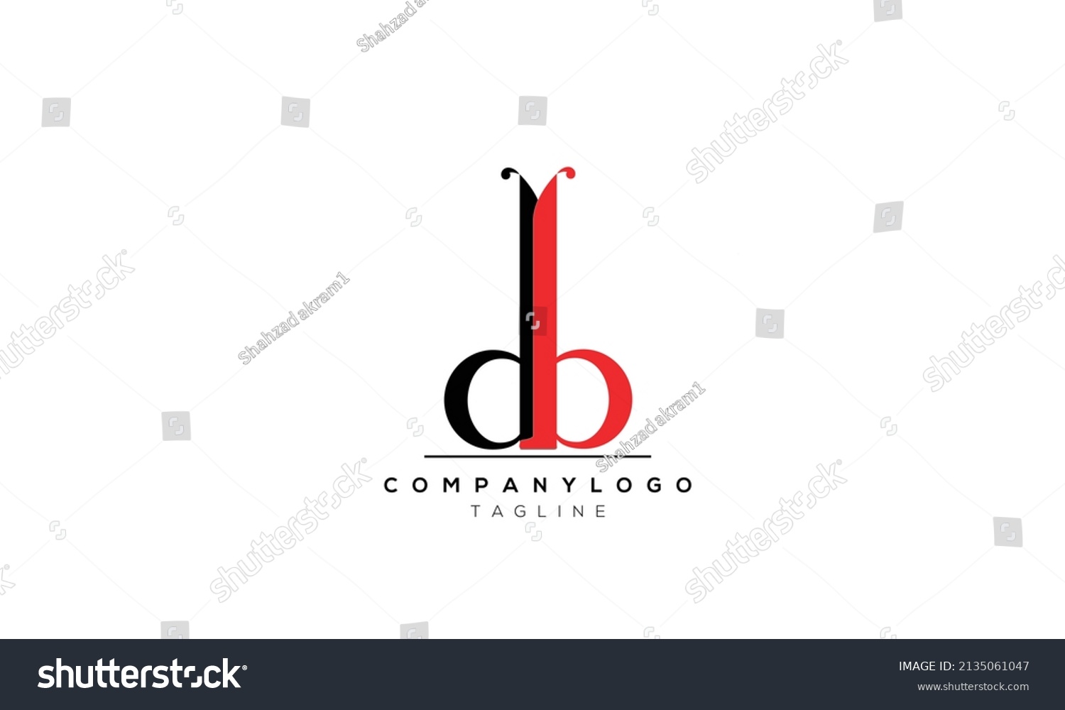 Alphabet Letters Initials Logo Db Stock Vector (Royalty Free ...