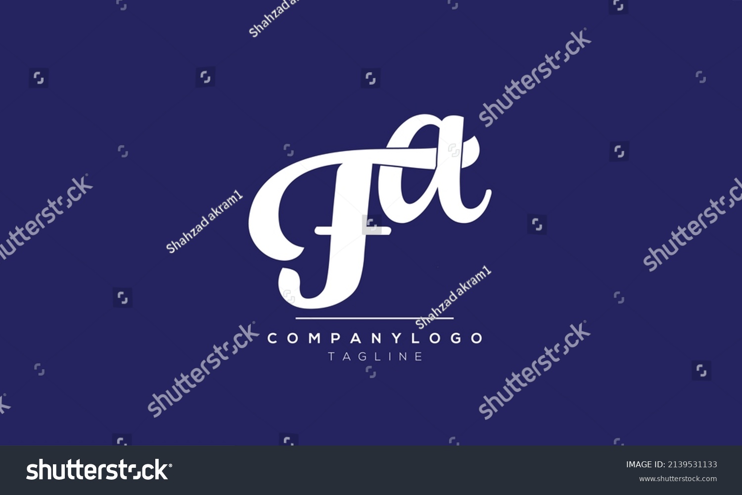 Alphabet Letters Initials Logo Fa Stock Vector (Royalty Free ...
