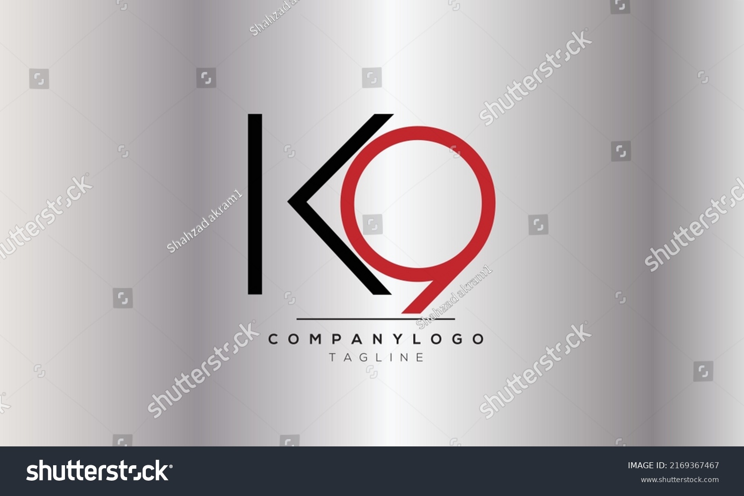 Alphabet Letters Initials Logo K9 Stock Vector (Royalty Free ...