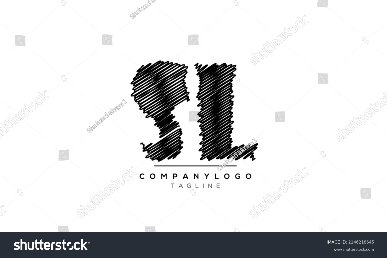 Alphabet Letters Initials Logo Sl Stock Vector (Royalty Free ...