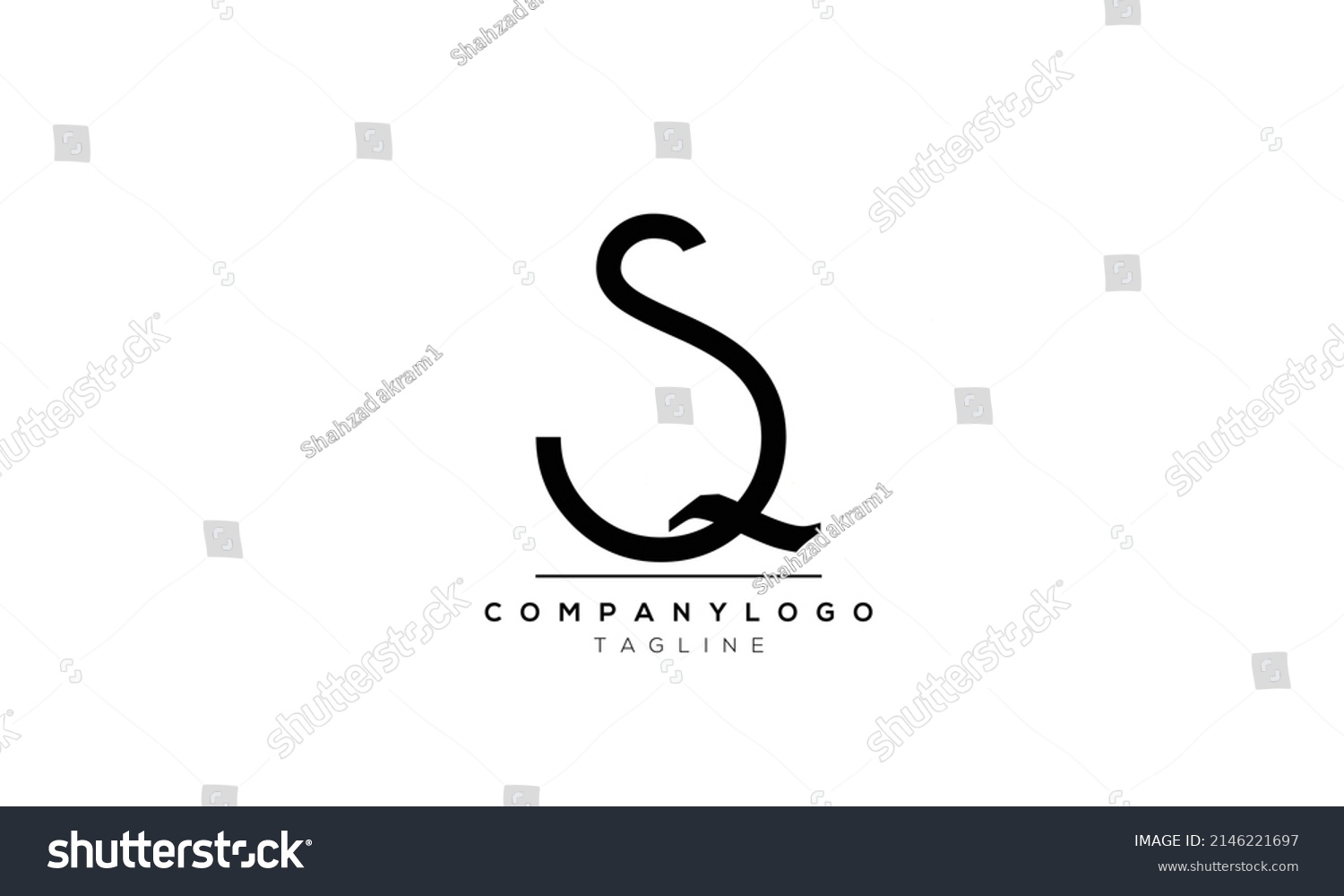 Alphabet Letters Initials Logo Sq Stock Vector (Royalty Free ...
