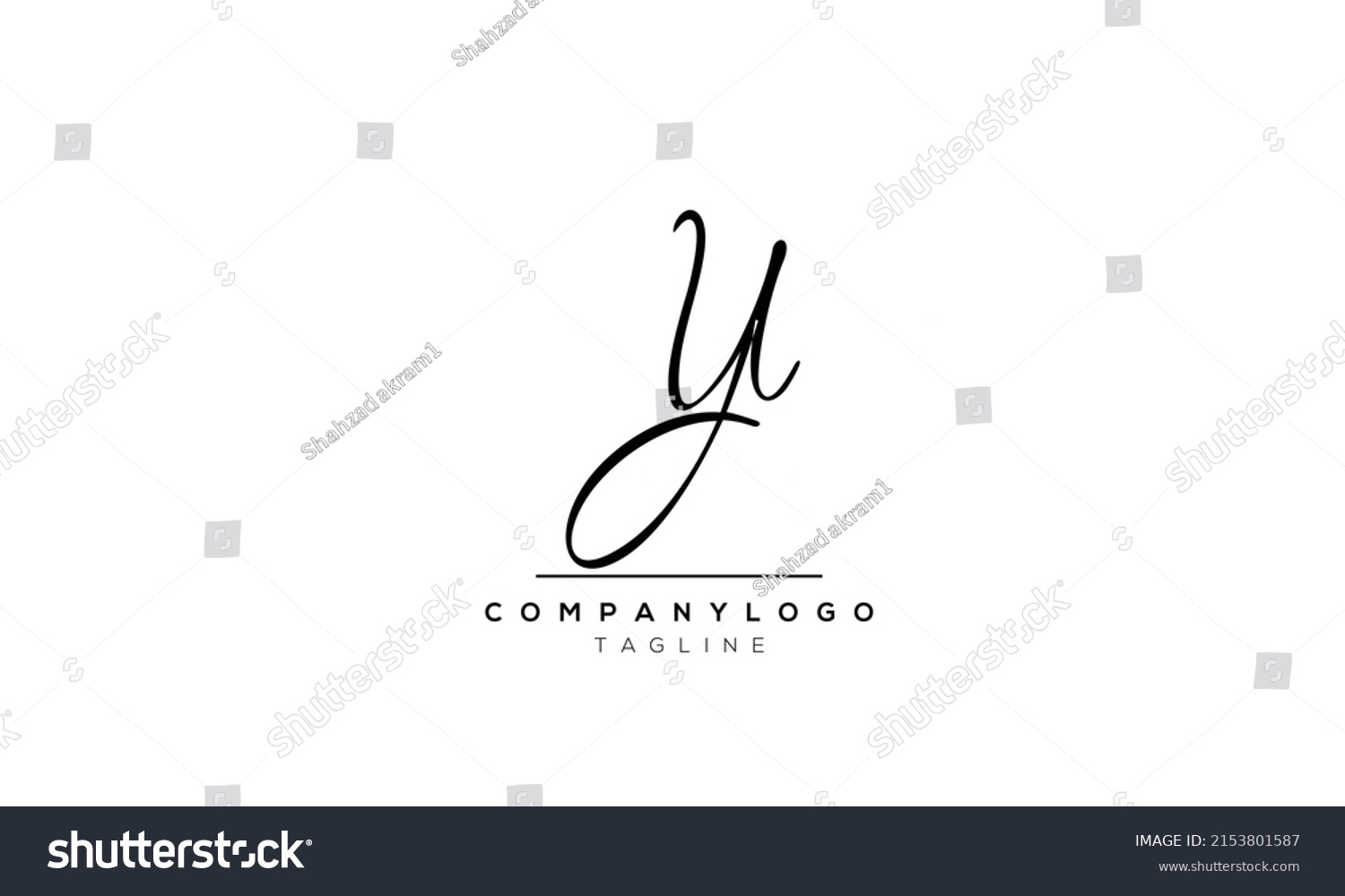 Alphabet Letters Initials Logo Yu Stock Vector (Royalty Free ...