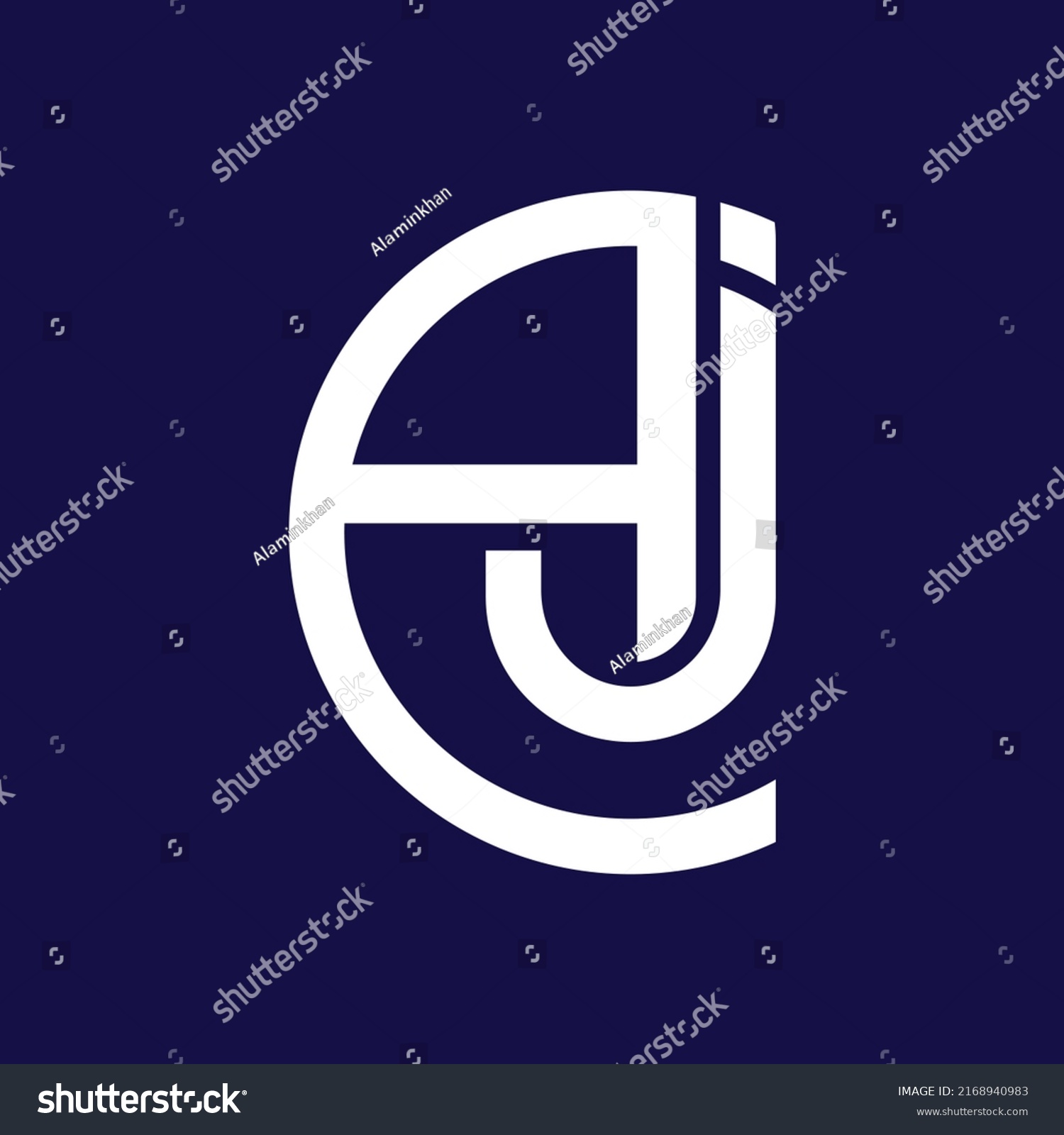 Alphabet Letters Initials Monogram Logo Ajja Stock Vector (Royalty Free ...