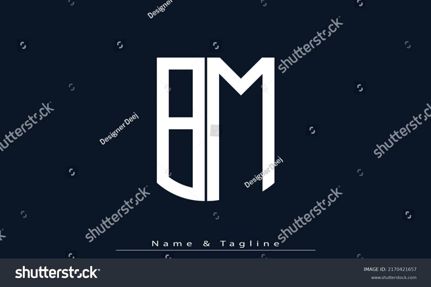 Alphabet Letters Initials Monogram Logo Bm Stock Vector (Royalty Free ...