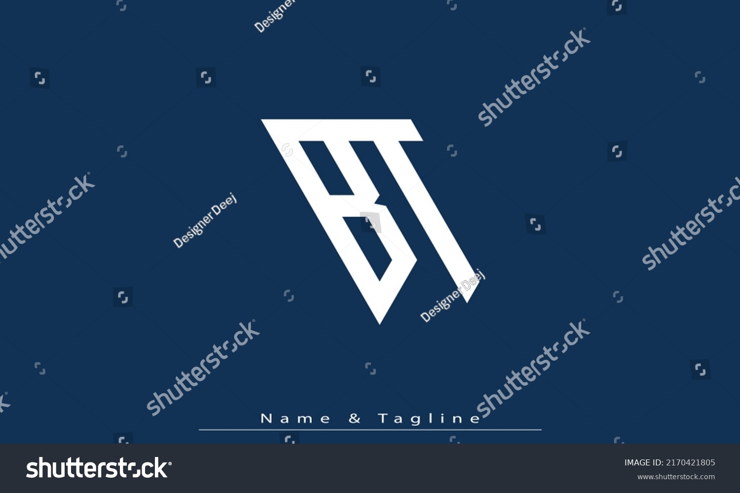 Alphabet Letters Initials Monogram Logo Bt Stock Vector (Royalty Free ...