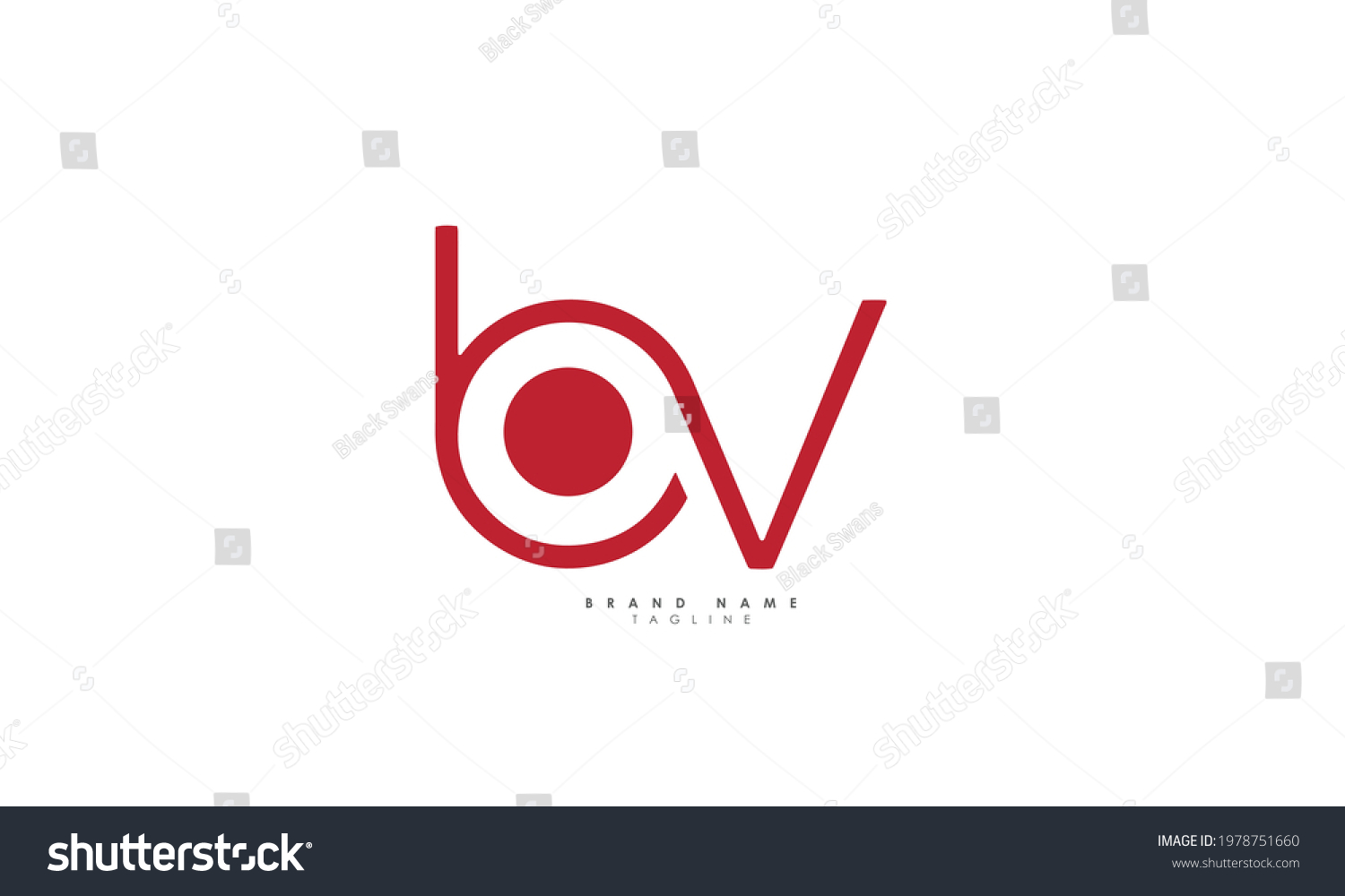 Alphabet Letters Initials Monogram Logo Bv Stock Vector (Royalty Free ...