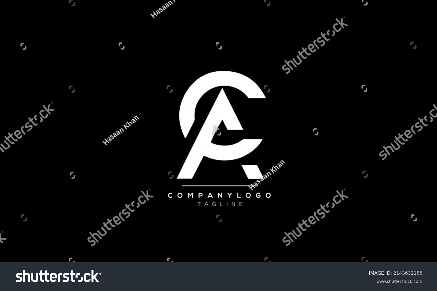 Letras alfabéticas Iniciales Monograma CA, CA: vector de stock (libre ...