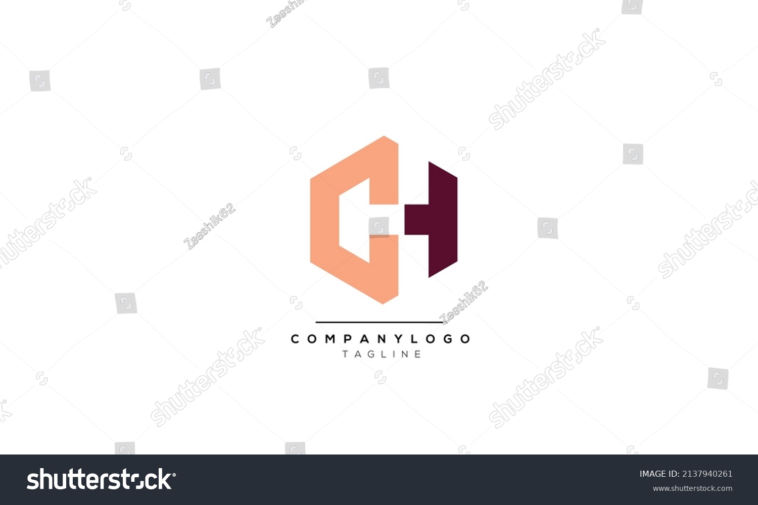 Alphabet Letters Initials Monogram Logo Ch Stock Vector (Royalty Free ...