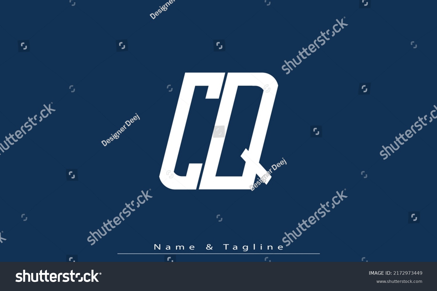 Alphabet Letters Initials Monogram Logo Cq Stock Vector (Royalty Free ...