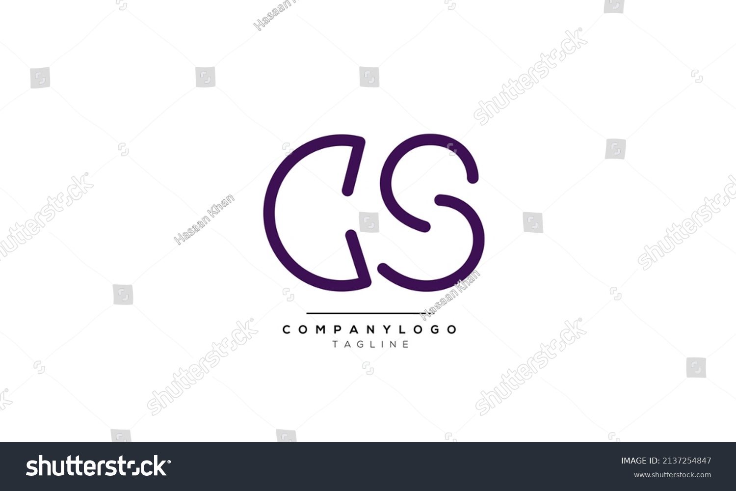 Alphabet Letters Initials Monogram Logo Cs Stock Vector (Royalty Free ...