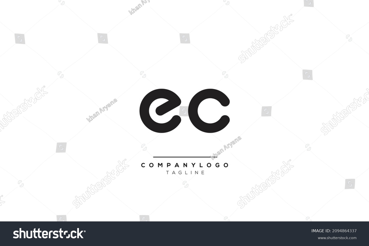 Alphabet Letters Initials Monogram Logo Ec Stock Vector (Royalty Free ...