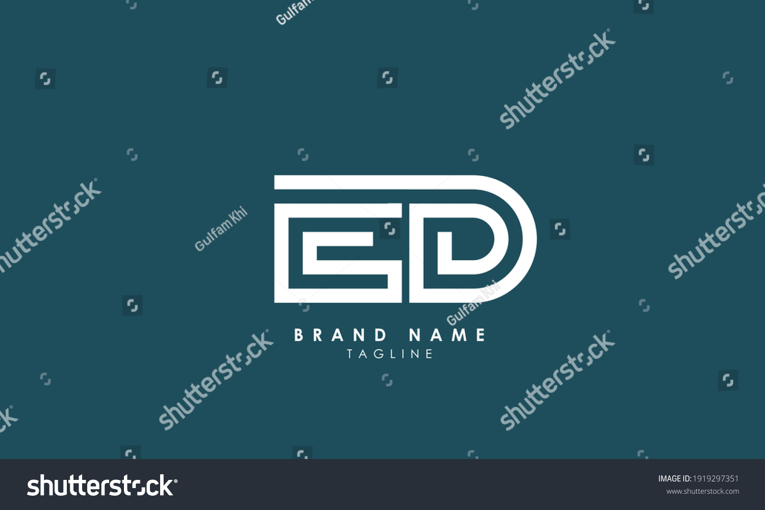 Alphabet Letters Initials Monogram Logo Ed Stock Vector (Royalty Free ...