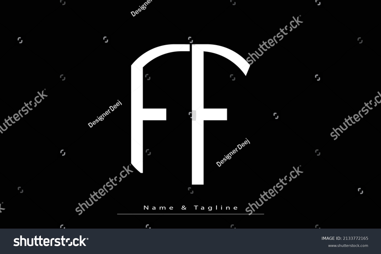 Alphabet Letters Initials Monogram Logo Ff Stock Vector (Royalty Free ...