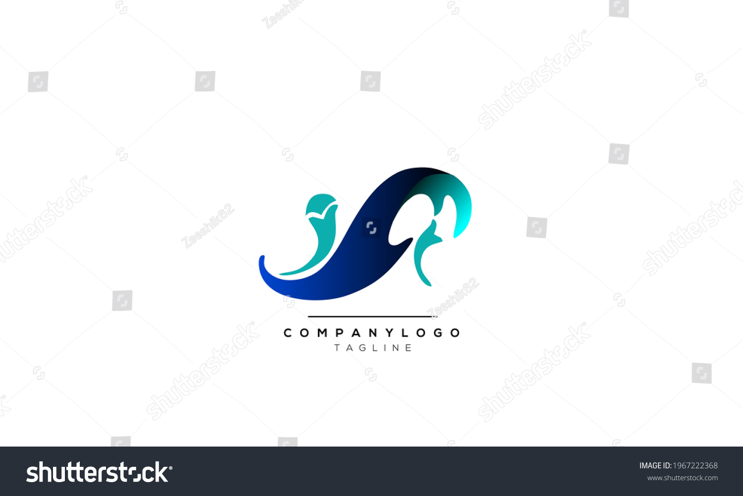 Alphabet Letters Initials Monogram Logo Fish Stock Vector (Royalty Free ...