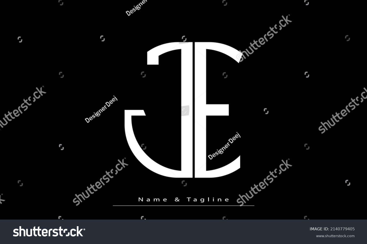 Alphabet Letters Initials Monogram Logo Je Stock Vector (Royalty Free ...