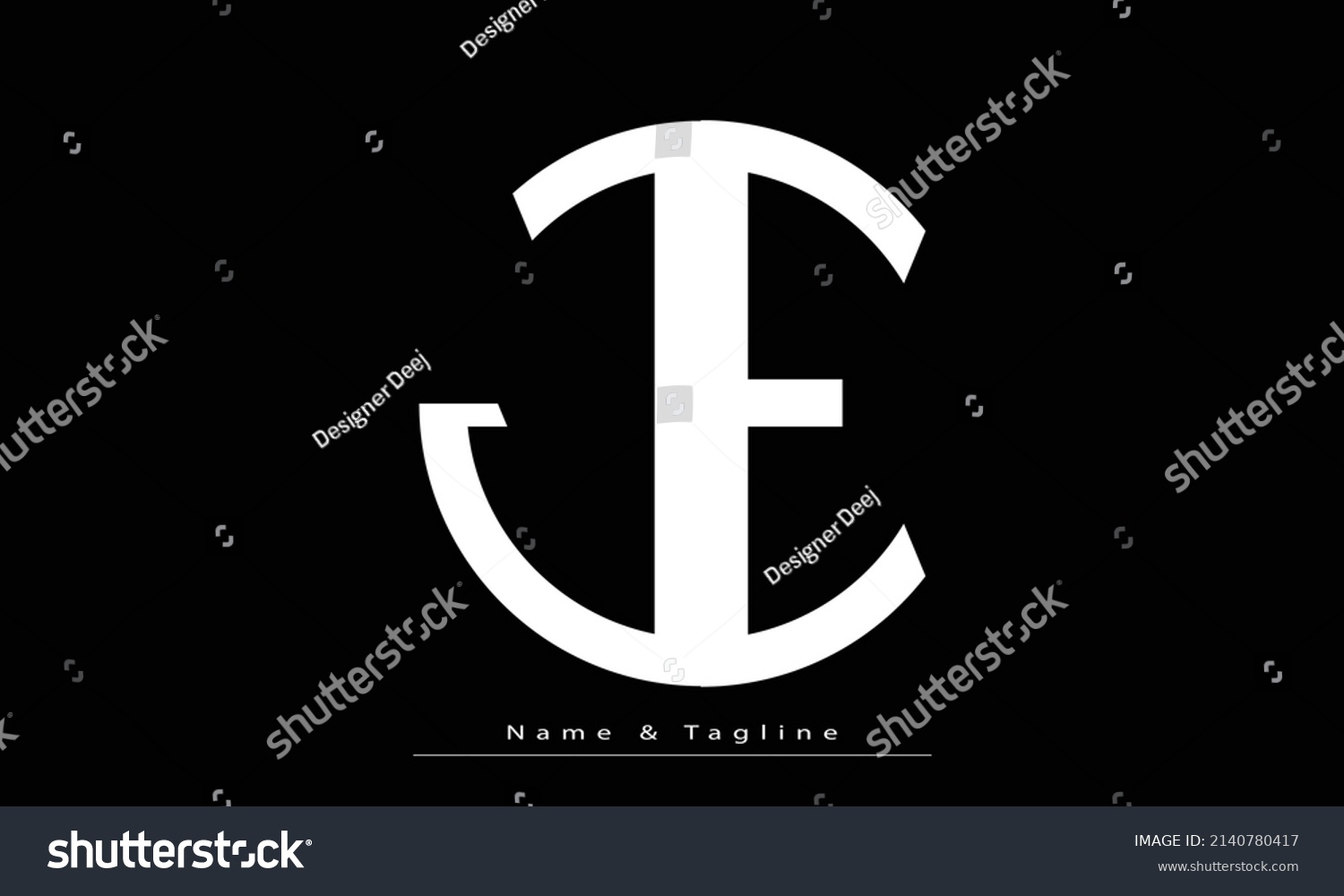 Alphabet Letters Initials Monogram Logo Je Stock Vector (Royalty Free ...